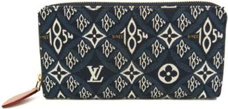 Louis Vuitton unisex, Pre-owned, Bleu, Taille: ONE Size Portefeuille en tissu vintage Pre-owned