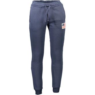 U.S.Polo Association Blaue Baumwoll-Sportshose mit Logo - - Trousers - Herren - Blau - XL