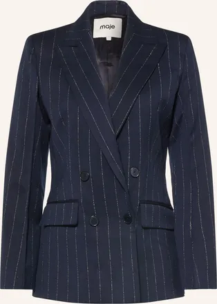 Maje Blazer Mit Glitzergarn blau