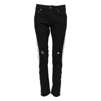 Dolce & Gabbana Femme, Jeans, Noir, Taille: 36 FR Jean Skinny Noir D&eacute;chir&eacute;