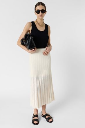 Gerard Darel Jupe longue en maille - JOCELYNA - Ecru