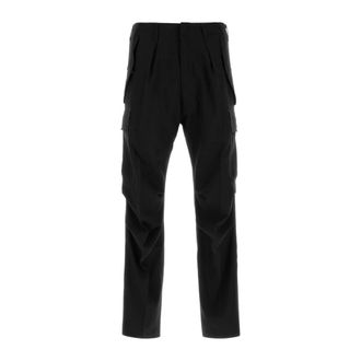 Tom Ford Homme, Sport, Noir, Taille: W32 Pantalon Cargo En Reps Laine Cachemire Soie