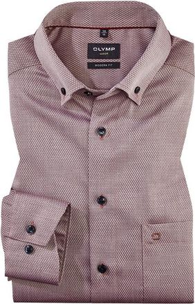 Olymp Herren Hemd rot meliert