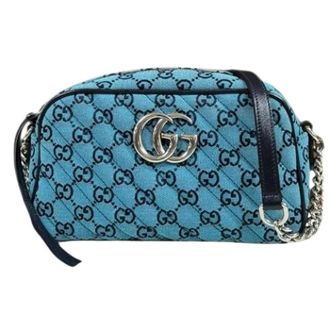 Gucci Pre-owned GG Marmont Schultertasche - - Pre-owned - Damen - Blau - ONE SIZE