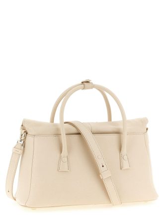 Maison Margiela Womens 5ac East Top Handle Bag Beige Goat Leather