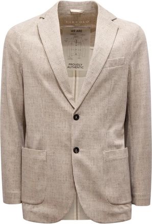 Circolo 1901 Homme, Costumes, Beige, Taille: XL Giacca Piquet Pied-de-poule