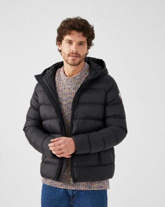 Jott Doudoune droite &agrave; capuche Noir John - Taille XXL