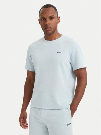HUGO BOSS T-Shirt Waffle 50535891 Hellblau Regular Fit
