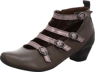 Think Damen AIDA chromfrei gegerbte nachhaltige Halbschuhe, Pepper/Kombi 2000