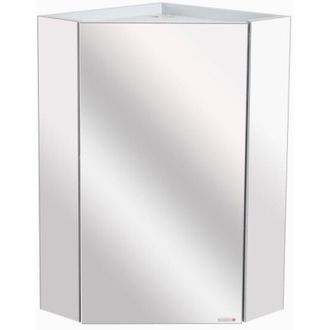 Allibert [JAMAIS UTILISE] Armoire de Toilette dAngle &agrave; Suspendre ALLIBERT Corsa Avec 1 Porte Miroir Blanc/Gris 31cm - 825545