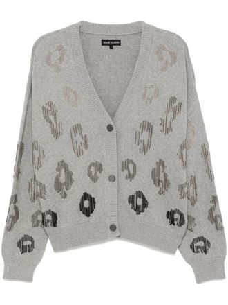 Izaak Azanei cardigan à détail de chaine - Gris