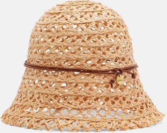 Ruslan Baginskiy Chapeau en paille et cuir