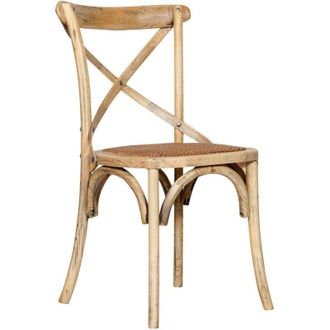 Biscottini International Biscottini - Chaise Thonet en fr&ecirc;ne massif avec assise en rotin - Style vintage rustique - Dimensions 50x52x90 cm - Confort optimal pour salle &agrave;