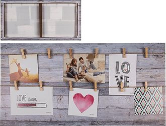 Out of the Blue Leinwandrahmen/Wäscheleine, Mehrfarbig, 30 x 60 cm