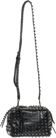 John Richmond Femme, Sacs, Noir, Taille: ONE Size Sac bandouli&egrave;re clout&eacute; avec fermeture &eacute;clair