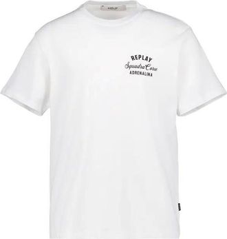 Replay Herren T-Shirts wei&szlig; Baumwolle