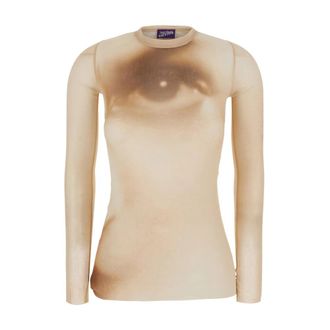 Jean Paul Gaultier T-Shirt mit langen &Auml;rmeln - - Tops - Damen - Beige - M