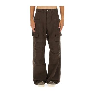 Rick Owens Homme, Pantalons, Brun, Taille: W31 Wide Pantalons
