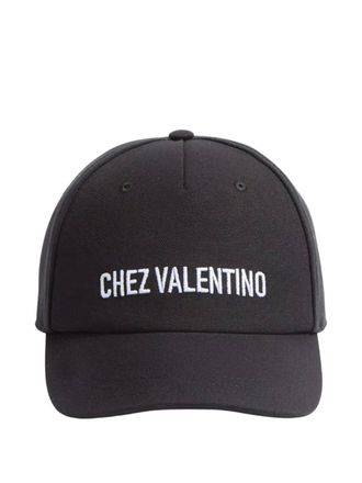 Valentino Garavani Chez Baseballkappe mit Stickerei - Schwarz