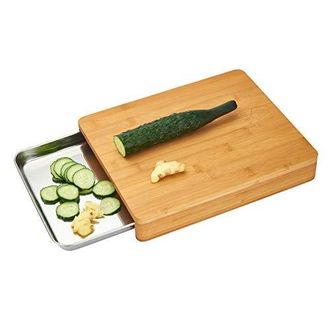 Laguiole Schneidebrett mit Edelstahl-Lagerschublade