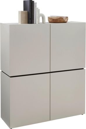 Voleo Highboard, Kaschmir, Holzwerkstoff, 4 F&auml;cher, 115x135x40 cm, Beim&ouml;bel erh&auml;ltlich, stehend, Wohnzimmer, Kommoden & Sideboards, Highboards