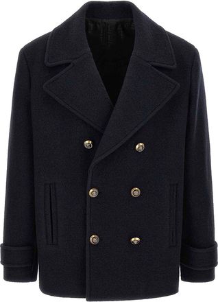 Balmain Kurzer Mantel - Blau