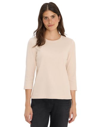 Cecil Damen 3227462 Shirt mit Rippstruktur, Oat Milk beige, X-Small