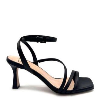 Roberto Festa Milano Schwarze Ledersandale mit verstellbarem Riemen - - Shoes - Damen - Schwarzk - 40 EU