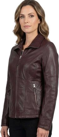 Jilani Lederjacke Sofinea Jilani Collection - Damen Lederjacke Lammnappa burgundy
