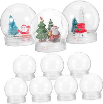 BESTOYARD 10st&uuml;cke DIY Transparente Wasser Kugeln Leere Schneekugeln F&uuml;r Bastelprojekte F&uuml;r Weihnachten Dekoration Und Kreative Ideen Praktisch Und Leicht Zu Re