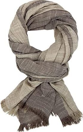 Ella Jonte Écharpe pour homme Beige Marron Gris ou Bleu Écharpe légère Coton Viscose, marron, taille unique