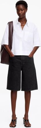 Arket Lange Jeansshorts -Schwarz