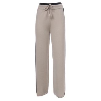 Le Tricot Perugia Cashmerehose mit Kordelzug in der Taille - - Trousers - Damen - Beige - S