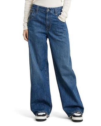 G-Star RAW Jean Skater High Loose Femme Jeans, Bleu (Faded Blue Glacier D25286-d536-g841), 32W / 34L