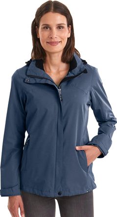 Killtec Funktionsjacke Damen Inkele - Damenjacke mit abzippbarer Kapuze - leichte Übergangsjacke - Frauen Outdoorjacke ist wasserdicht und atmungsaktiv, dunke