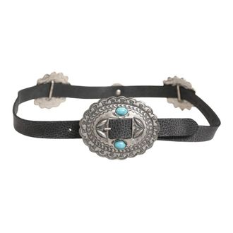 Cavalli Lederg&uuml;rtel mit ovaler Schnalle und Verzierung - - Accessories - Damen - Schwarzk - ONE SIZE