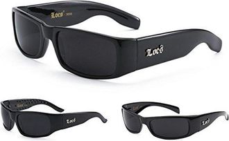 Locs Lot de 3 paires de lunettes de soleil pour homme Noir, Noir