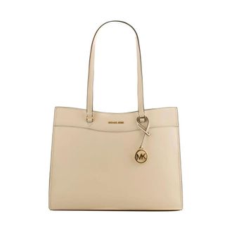 Michael Kors Femme, Sacs, Beige, Taille: ONE Size Jet Set Large Signature Logo Tote Bag