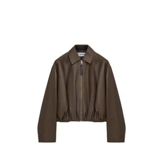 Loewe Veste drap&eacute;e en cuir de veau nappa