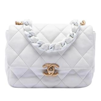 Chanel Pre-owned Vintage Flap Crossbody Bag - - Pre-owned - Damen - Wei&szlig; - ONE SIZE