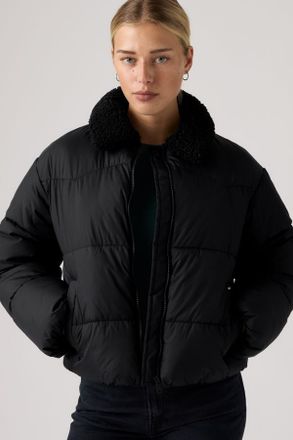 Levi's Palmer Sherpa Puffer Jacket - Damen - Schwarz / Schwarz