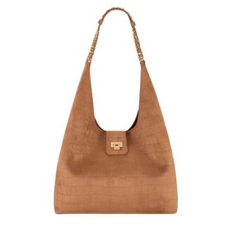 Elisabetta Franchi Femme, Sacs, Brun, Taille: ONE Size Sac Hobo en daim