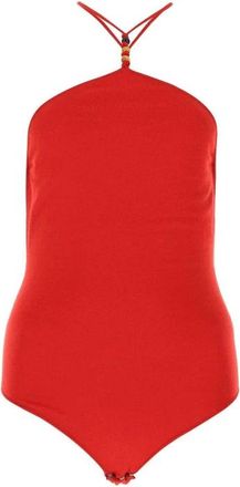 Bottega Veneta Femme, Tops, Rouge, Taille: 38 FR Halter Neck Bodysuit