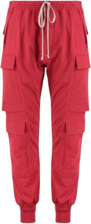 Rick Owens Mastodon Cargo Jogger Hose - - Trousers - Herren - Rot - S
