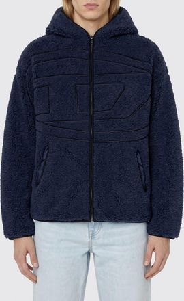 Diesel Sweat &agrave; capuche zipp&eacute; S-Zat en fausse peau de mouton avec logo Oval D
