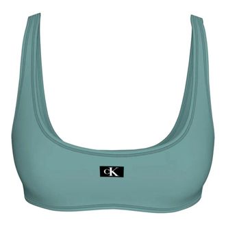 Calvin Klein Bralette Bikini Top Runder Ausschnitt - - Swimwear - Damen - Blau - M