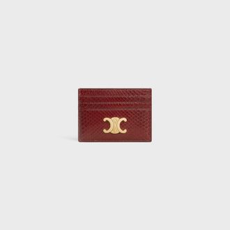 Celine Python Card Case - Red