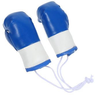 Hemobllo Sporthandschuhe Kleiner Boxhandschuhe 2 St&uuml;ck Blau 9cm Auto Anh&auml;nger f&uuml;r Weihnachtsdeko und Boxparty Gastgeschenke