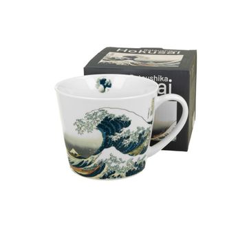 Duo Gerader Becher inspiriert von K. Hokusai The Great Wave - 0,6