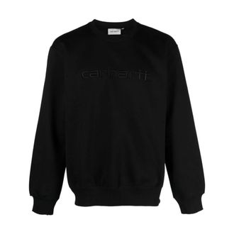 Carhartt Work in Progress Logo Crew Sweat - - Sweatshirts & Hoodies - Herren - Schwarzk - S